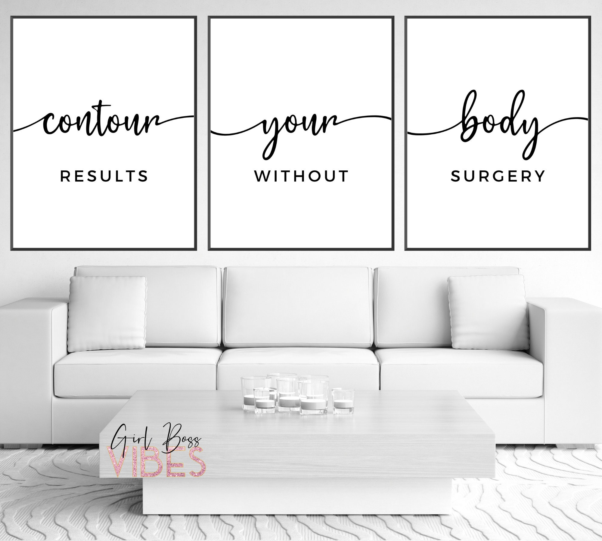 Body Contouring Without Surgery Printable Wall Art 3pc Set - Etsy