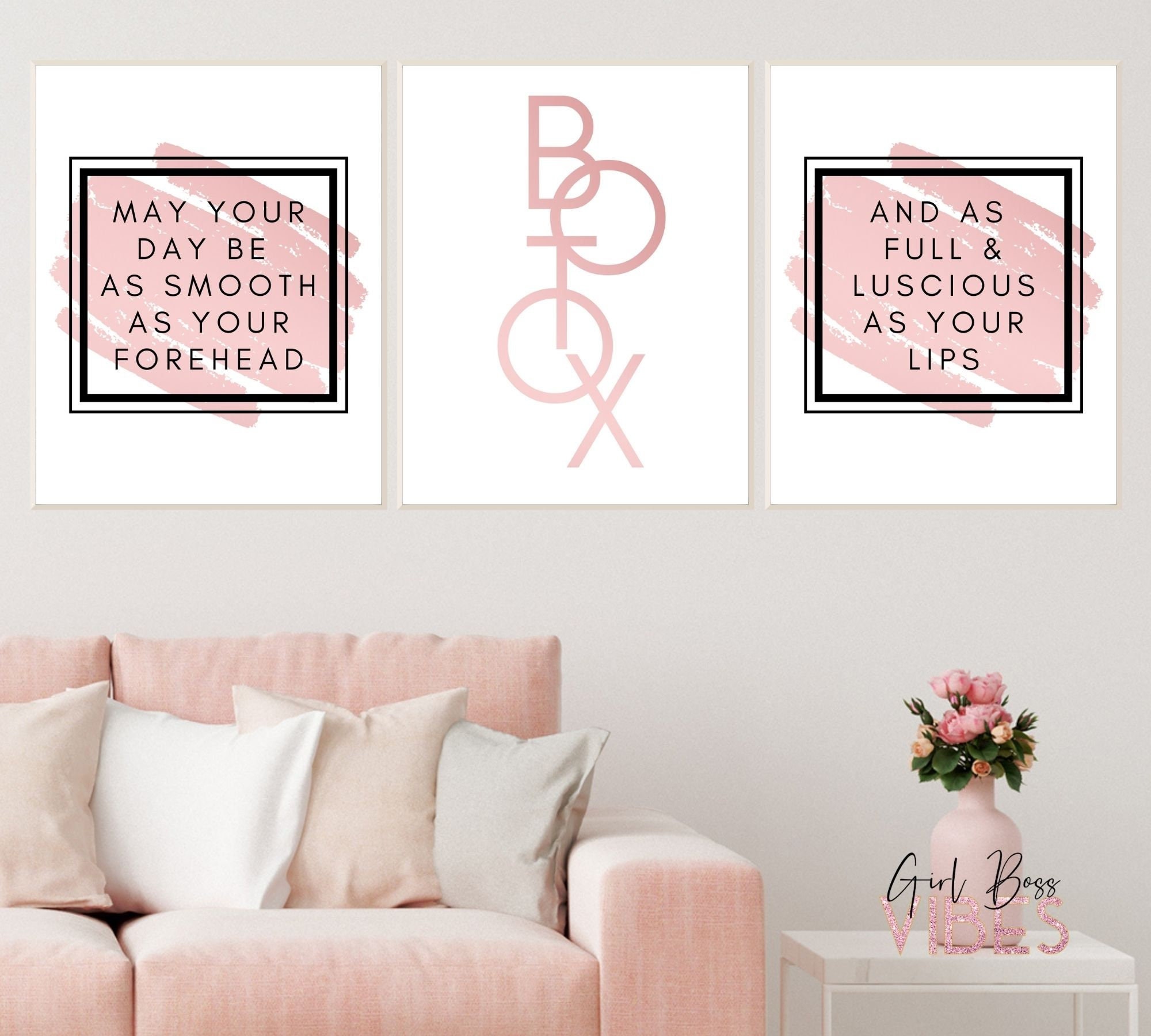 Blush Pink Botox Art Botox & Fillers Medspa Décor Printable - Etsy