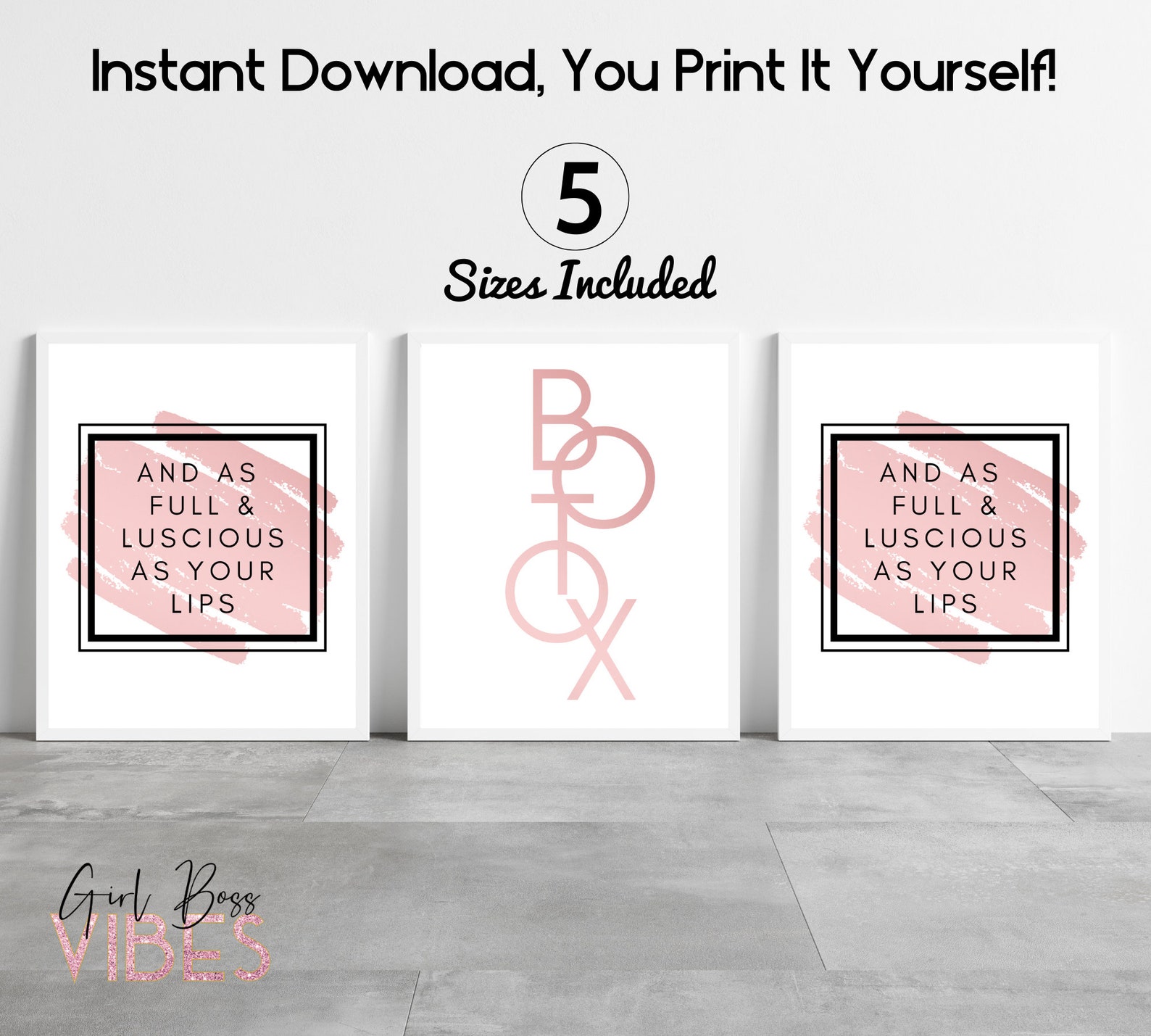 Blush Pink Botox Art Botox & Fillers Medspa Décor Printable - Etsy