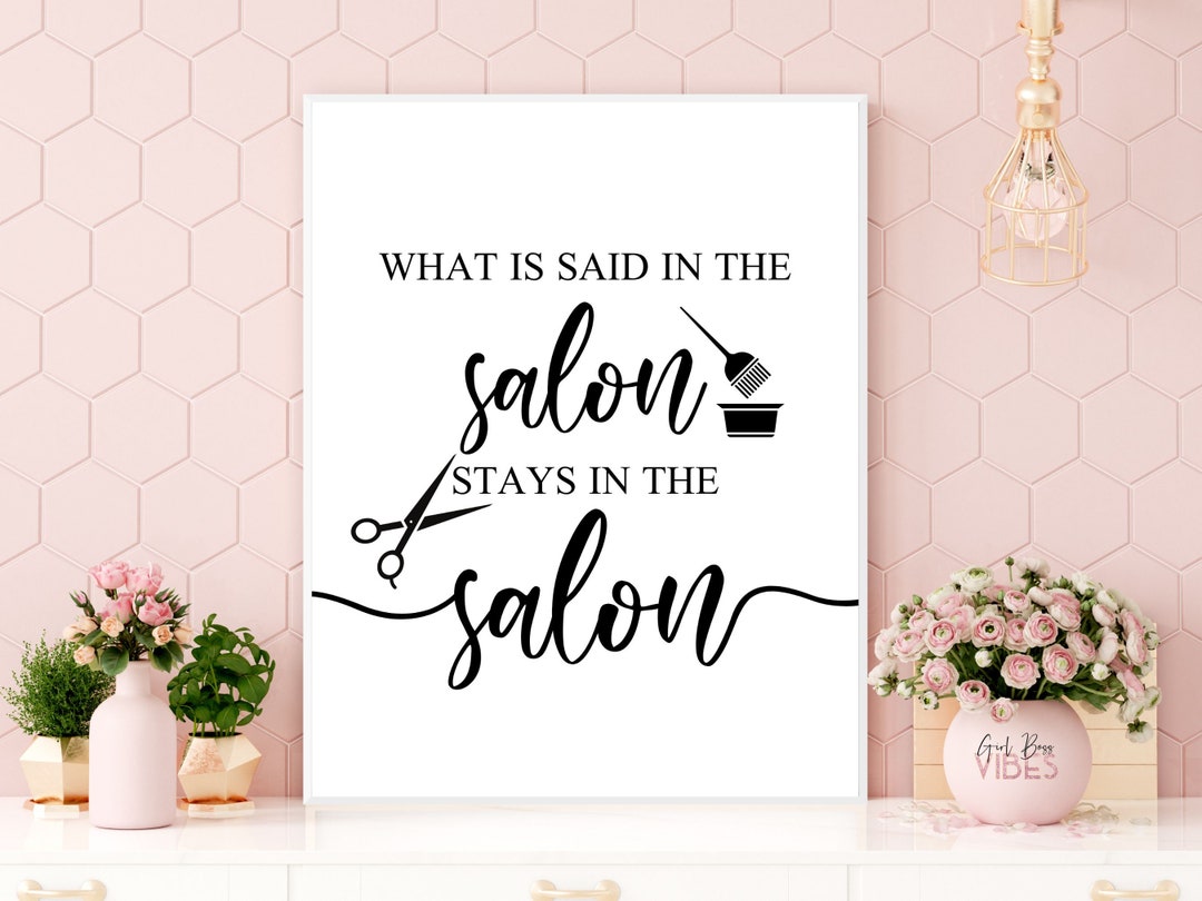 Hair Salon Salon Decor, Printable Wall Art, Salon Art, Hairdresser ...