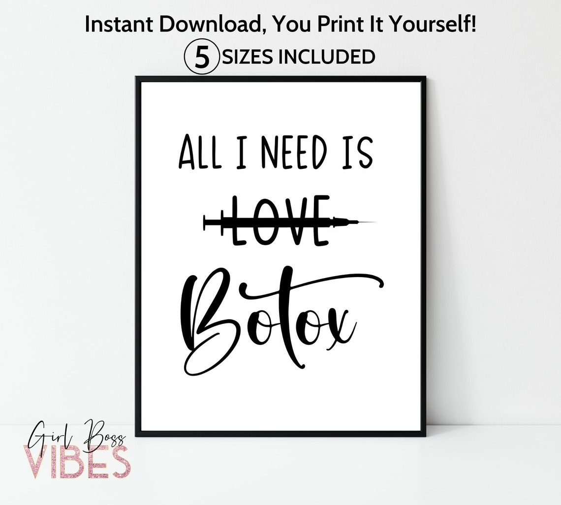 Botox Printable Wall Art Botox Quotes Cosmetic Nurse - Etsy