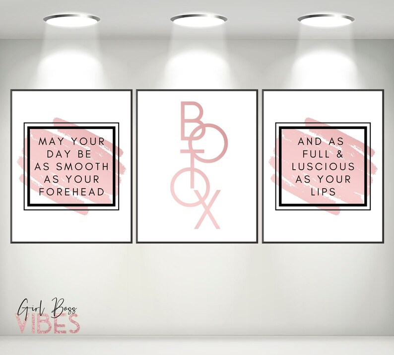 Blush Pink Botox Art Botox & Fillers Medspa Décor Printable | Etsy