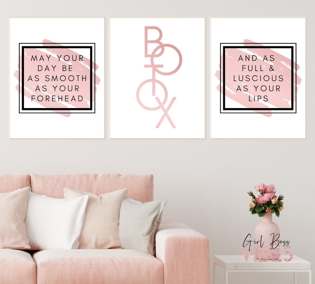 Blush Pink Botox Art, Botox & Fillers, Medspa Décor, Printable Wall Art ...