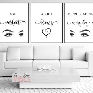 Microblading Décor, Brow Art, Brow Décor, Eyebrow Wall Art, Eyebrow ...