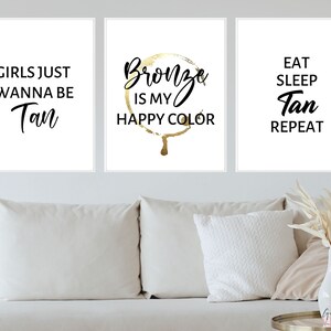 Tanning Salon Decor - 3pc Printable Wall Art, Instant Download - Etsy