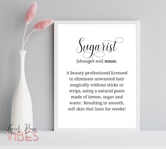 Sugaring Sugarist Definition Print Printable Wall Art - Etsy