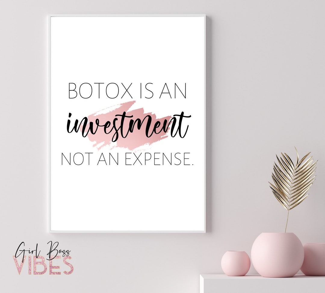 Blush Pink Botox and Fillers Printable Wall Art, Botox Posters ...