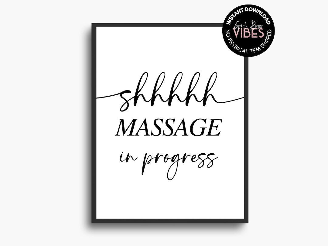 Massage Therapy Sign Printable - Shhhhhh Massage in Progress, Download ...