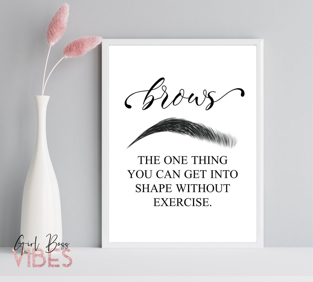 Brow Art Printable, Eyebrow Wall Décor, Download - Etsy