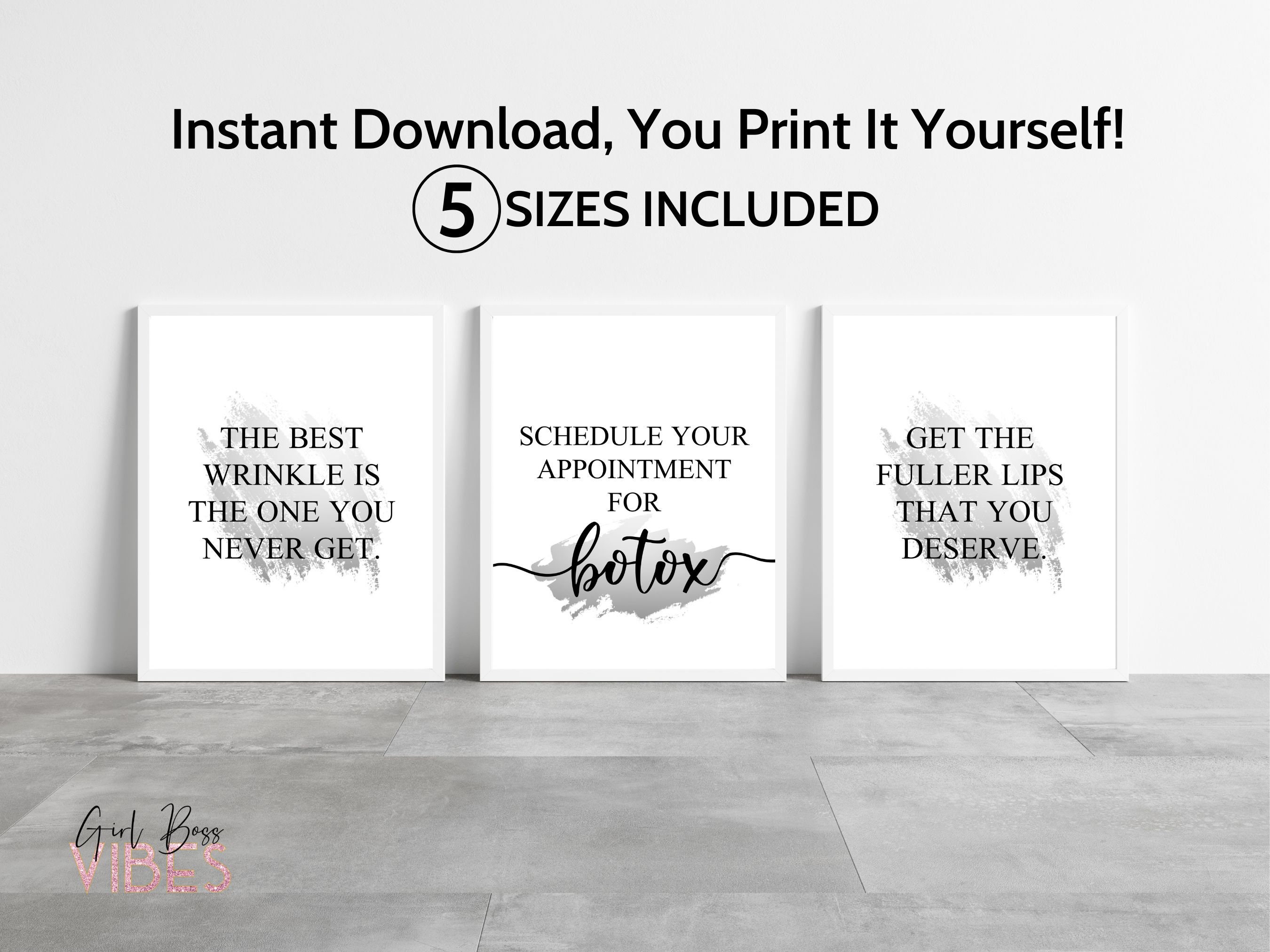 Botox Quotes Printable Wall Art: Salon Decor (digital Download) - Etsy