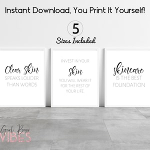 Spa Posters, Esthetician Quotes, Printable Wall Art - Etsy