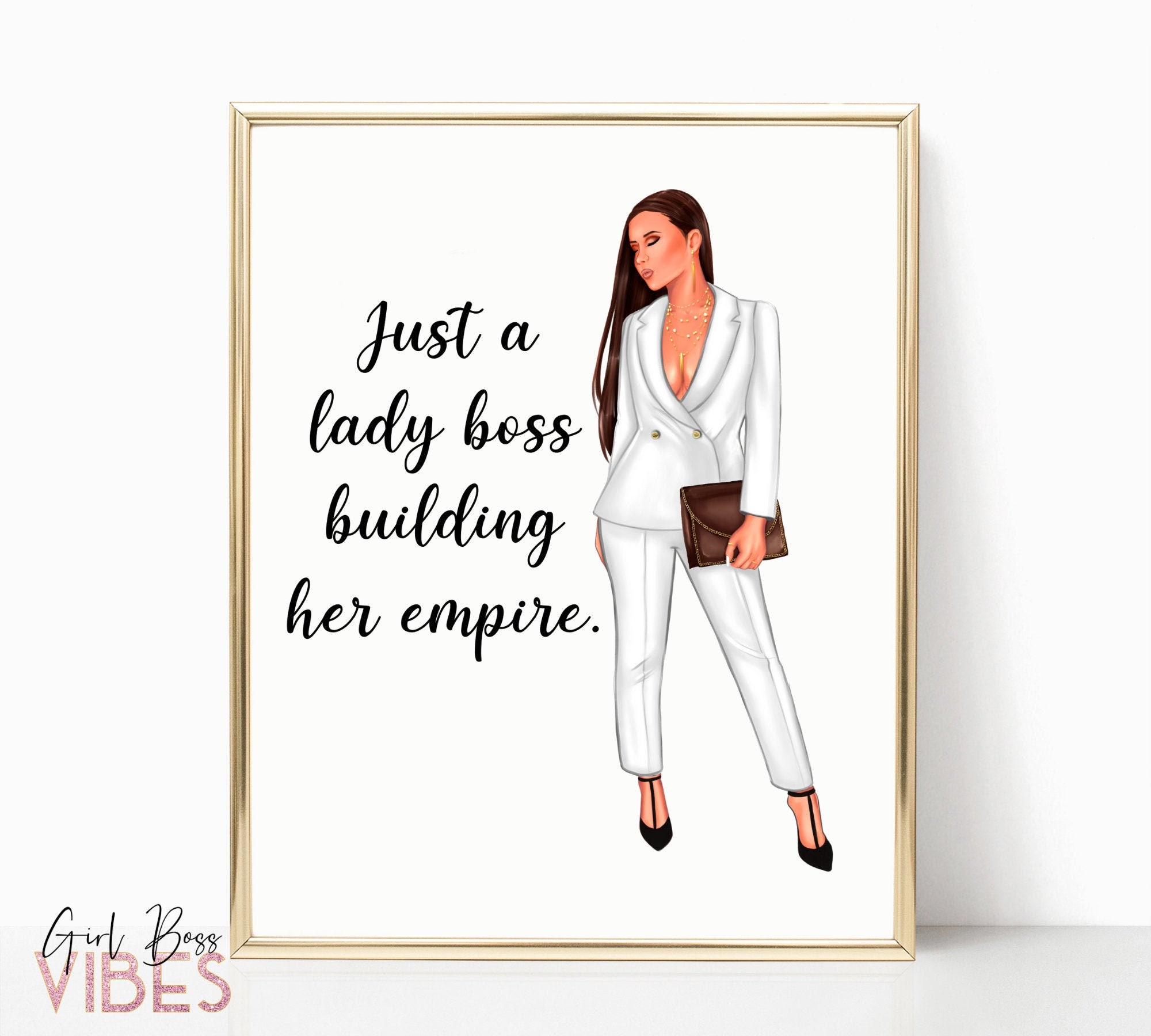 Boss Lady Printable Just A Girl Boss Building Her Empire | Etsy