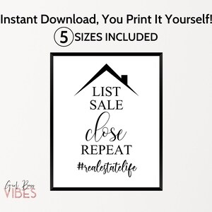 Realtor Closing, Printable Wall Art, Realtor Quotes, Realty, Wall Décor ...