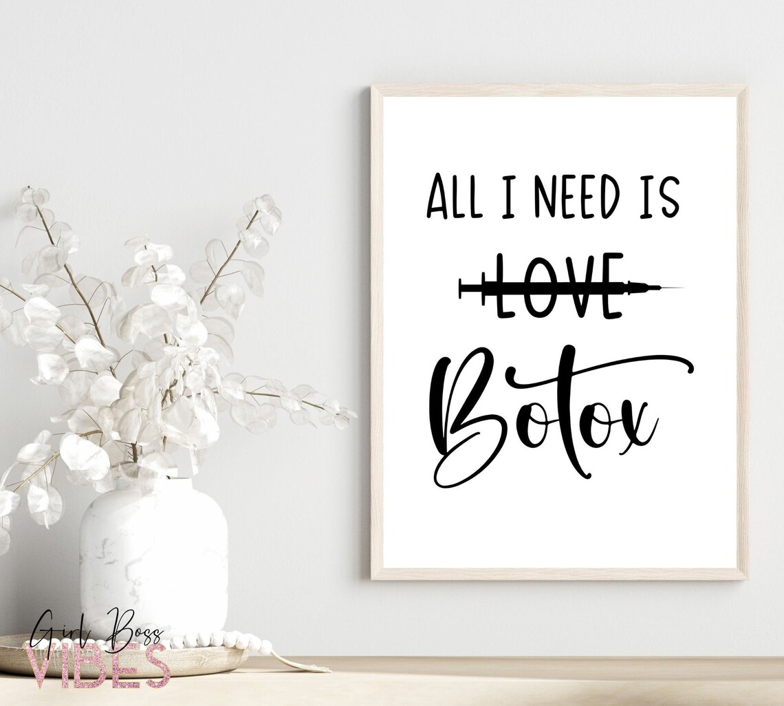 Botox Printable Wall Art Botox Quotes Cosmetic Nurse - Etsy