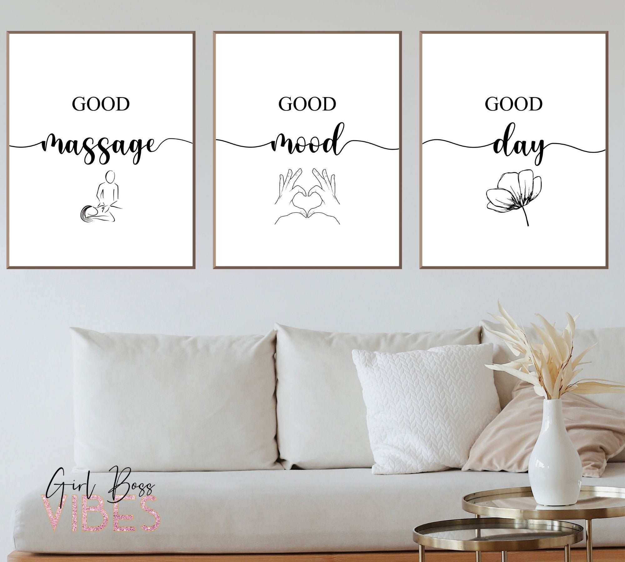 Massage Posters Massage Room Decor Set of 3 Wall Art | Etsy