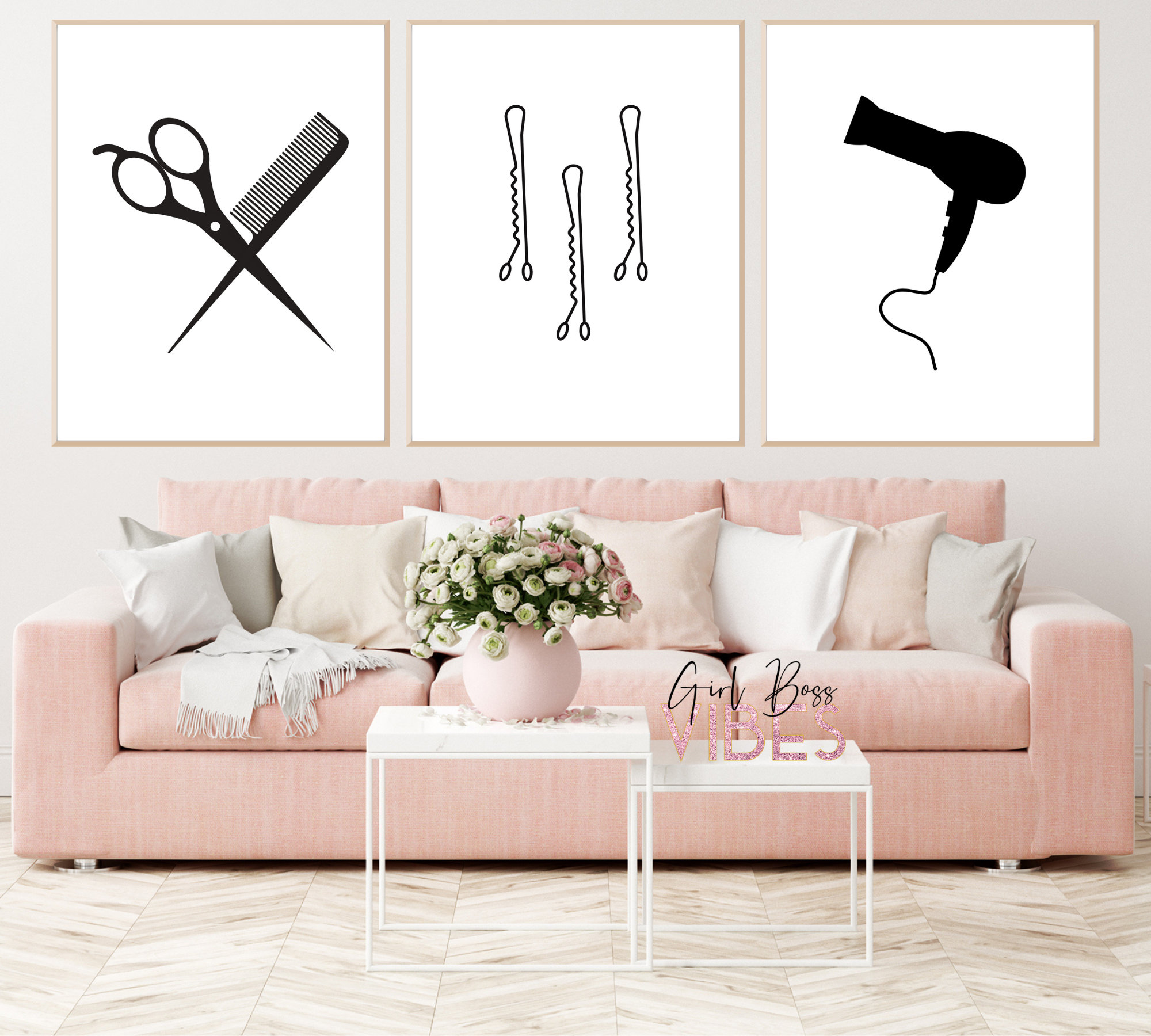 3 Piece Beauty Salon Decor Salon Print Hairdressing | Etsy