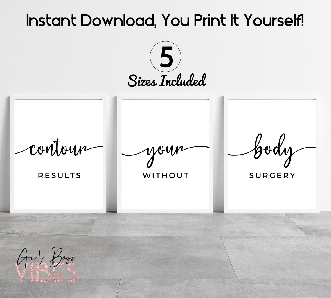 Body Contouring Without Surgery Printable Wall Art 3pc Set - Etsy Canada