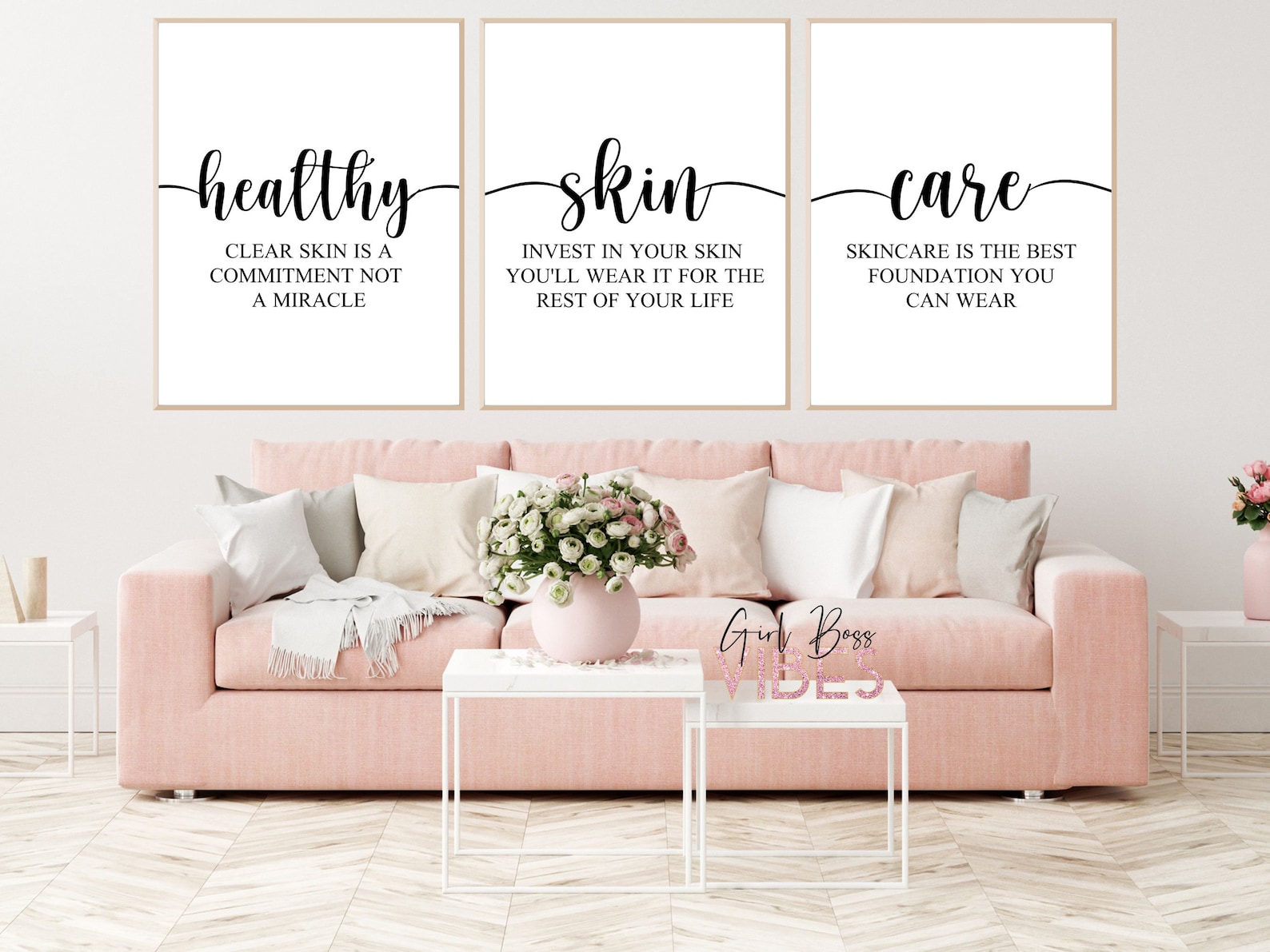 Skincare Art, Spa Posters, Esthetician Decor, 3 Piece Set Printable ...