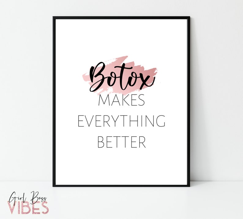 Blush Pink Botox and Fillers Botox Posters Cosmetic Surgery | Etsy