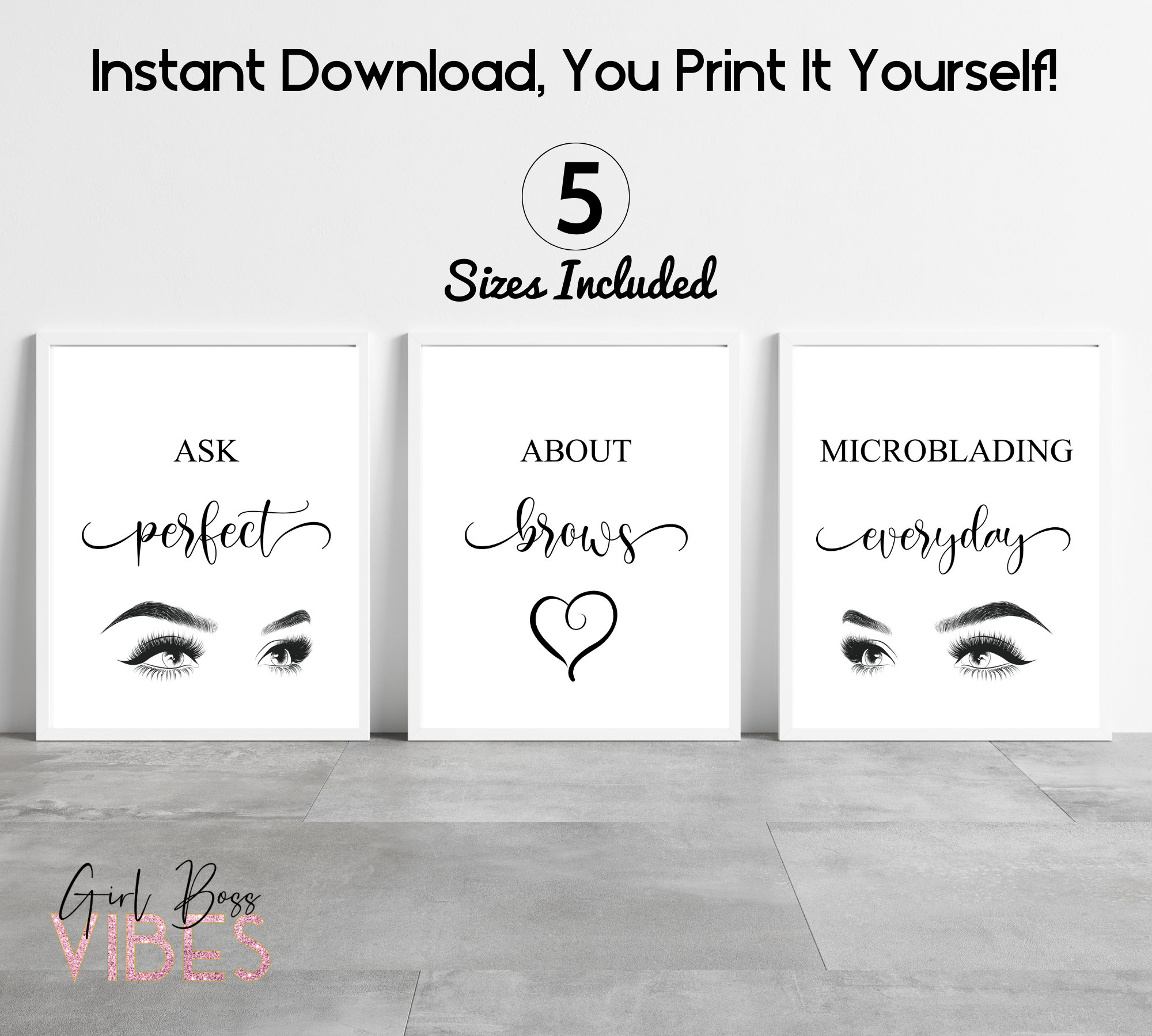 Microblading Décor Brow Art Brow Décor Eyebrow Wall Art | Etsy