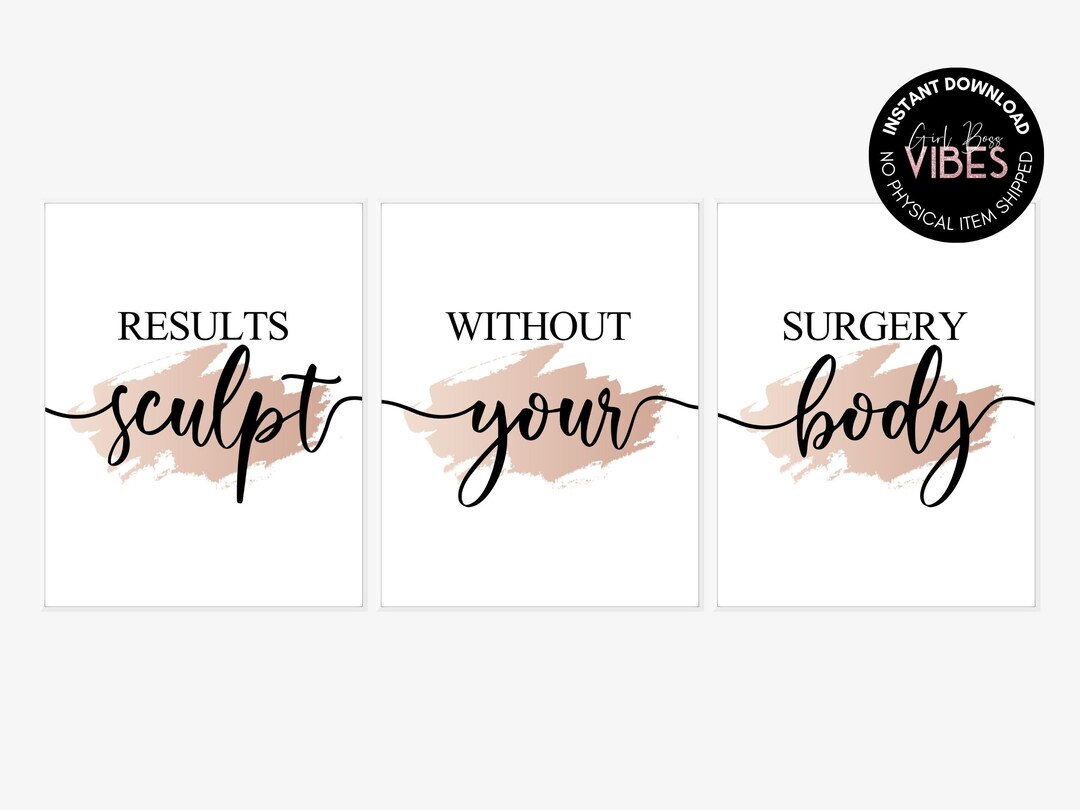 Neutral Tones Body Sculpting, Printable Wall Art, Spa Decor, Download ...
