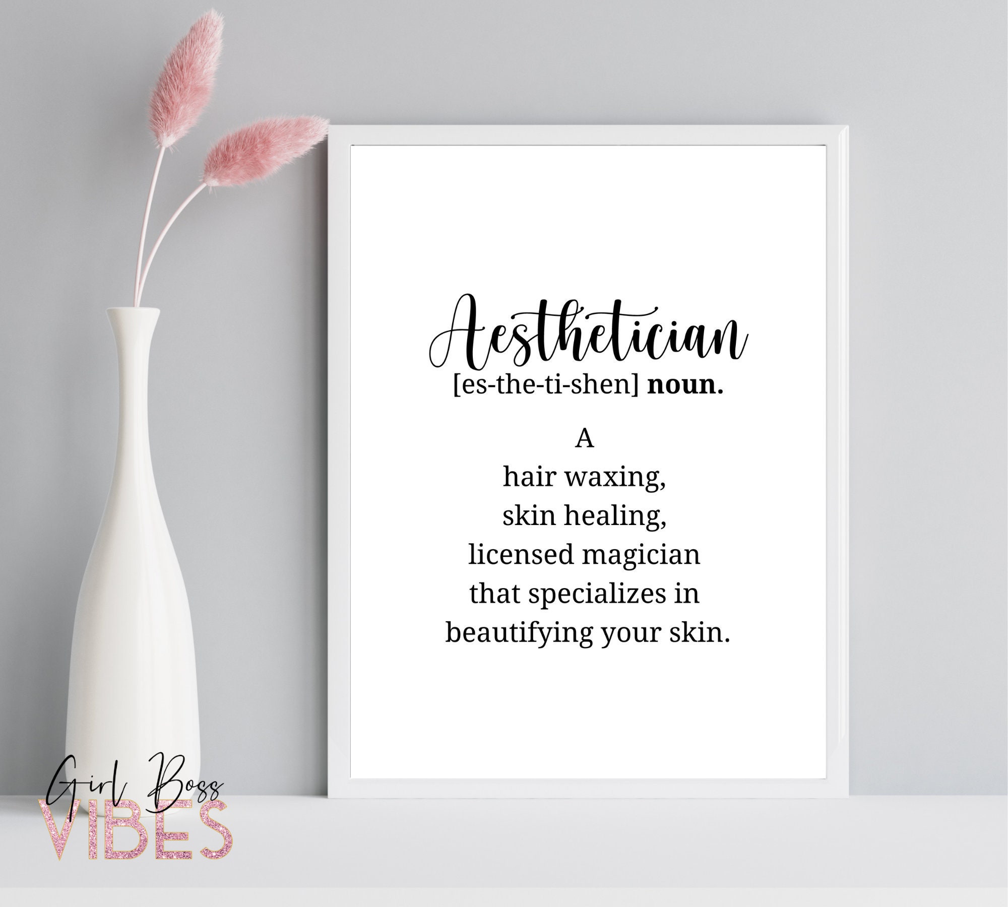 Aesthetician Definition Print Esthetician Décor Spa Quote - Etsy