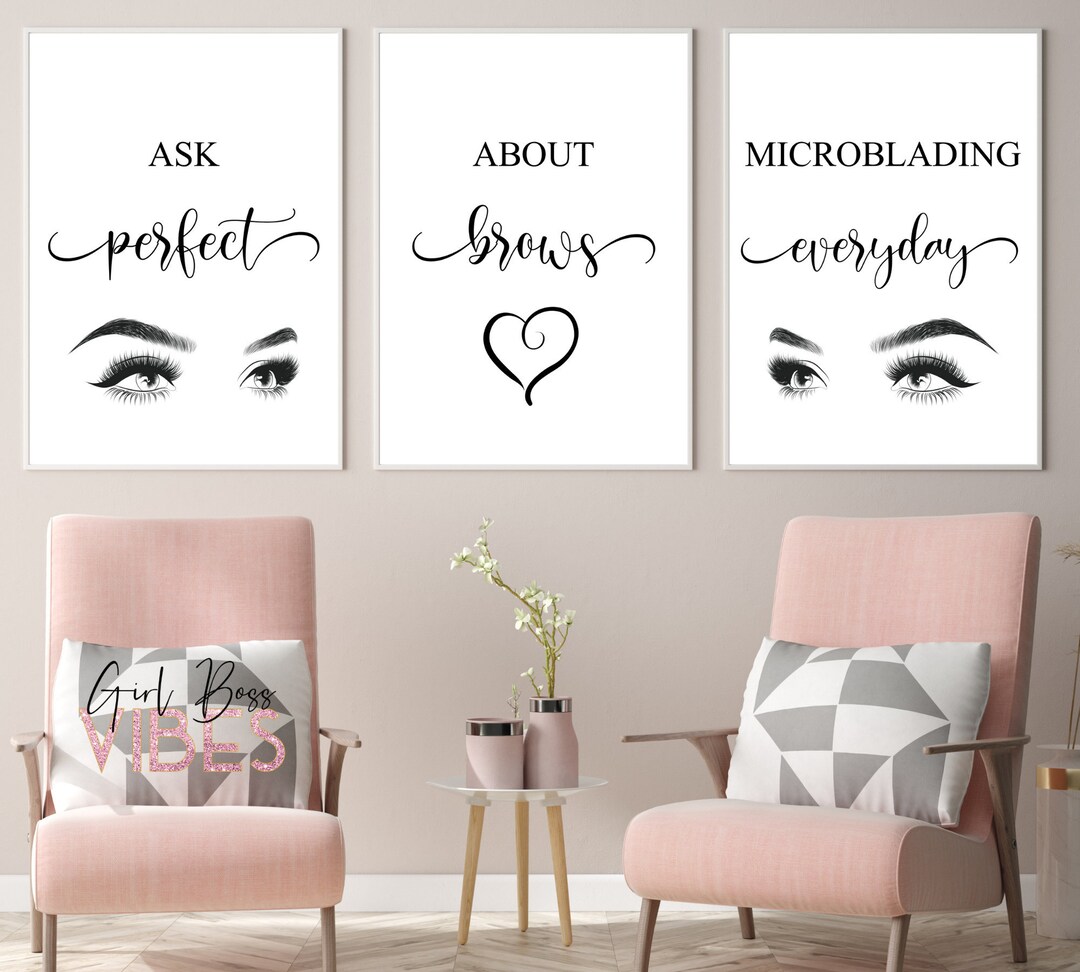 Microblading Décor, Brow Art, Brow Décor, Eyebrow Wall Art, Eyebrow ...