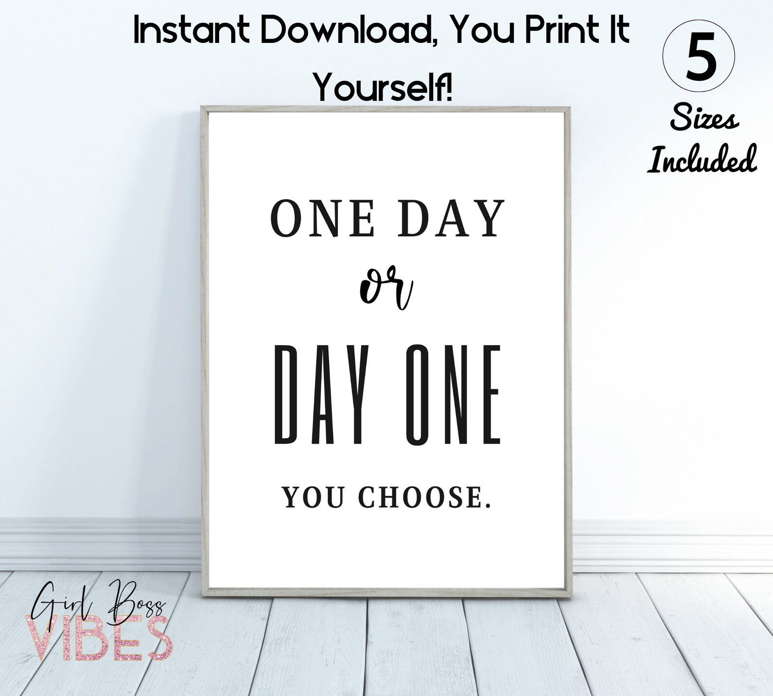 One Day or Day One Motivational Poster for Success Fitness - Etsy