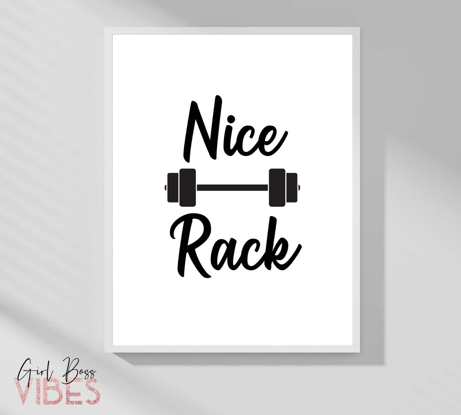 Nice Rack Funny Gym Print Exercise Workout Motivational - Etsy