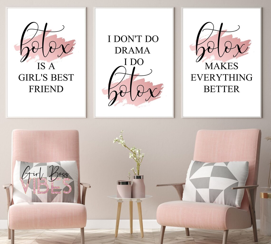 Blush Pink Botox Art Botox Quotes Botox and Fillers - Etsy