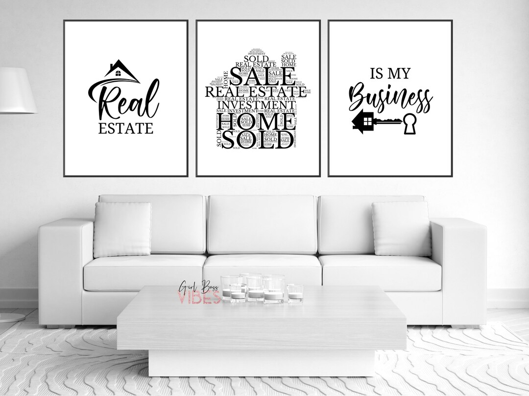 Real Estate Office Decor Prints: Realtor Wall Art (digital Download) - Etsy