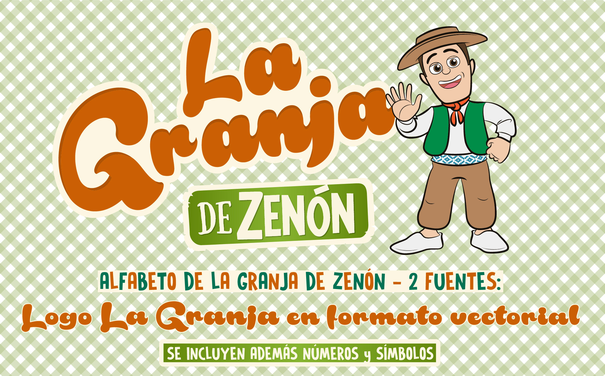 Alfabeto La Granja de Zenon original en formato vectorial 2 | Etsy