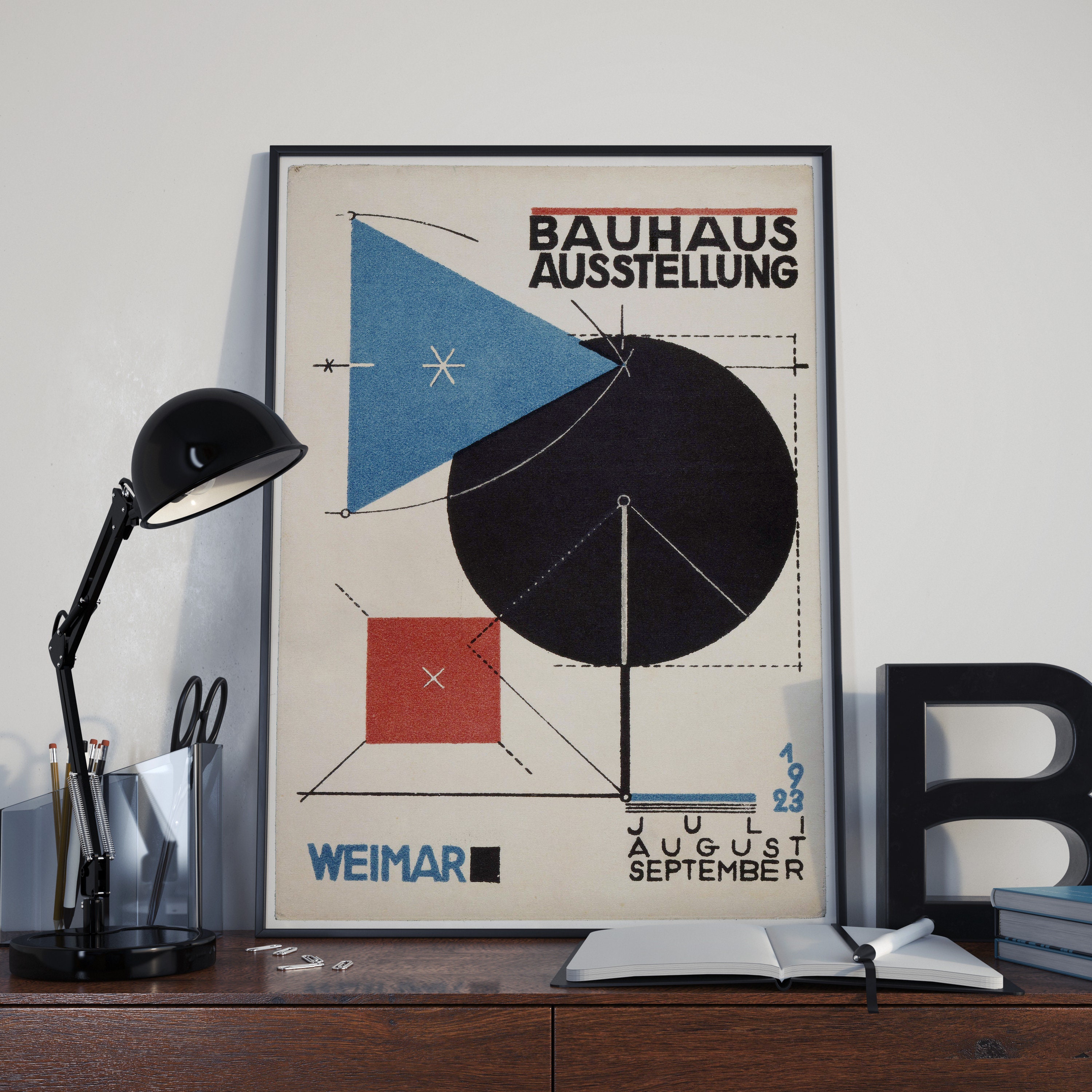 Poster for the First Bauhaus Exhibition 1923 Herbert Bayer - Etsy