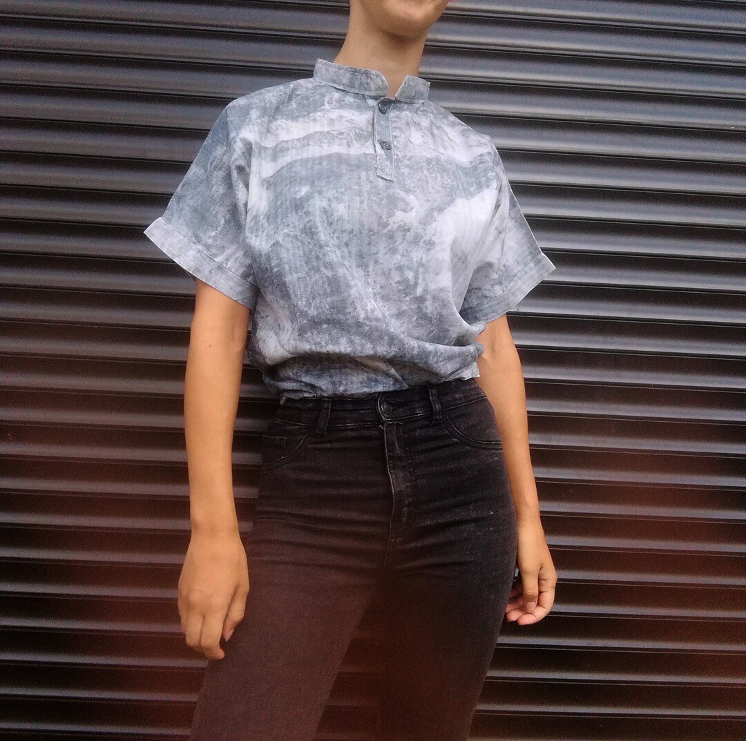 Handmade Gray Marble Vintage Top. 70s 80s, Unisex, Soviet, Unique ...