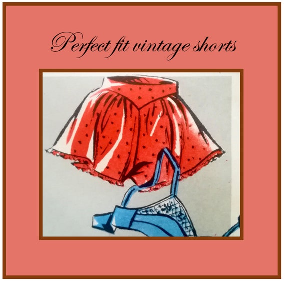 Download Vintage 50s Shorts Sewing Pattern Perfect fit | Etsy