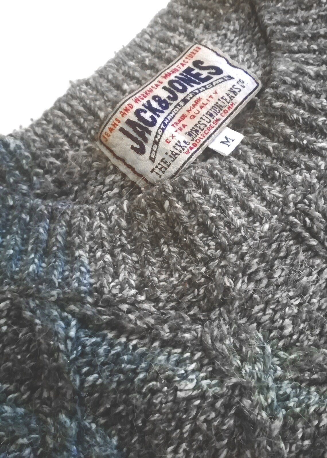 Light Gray Knitted Sweater. 3D Pattern Relaxed Fit Long - Etsy