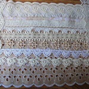 Vintage Lace Tatting Trim Bundle Grab Bag Junk Journal Supplies Slow ...