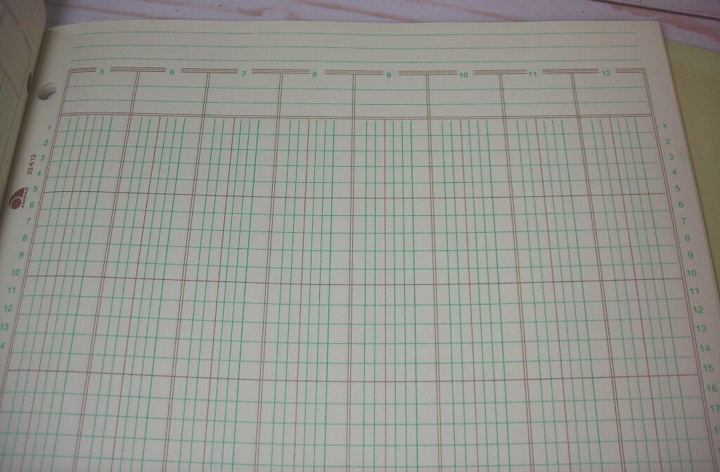 Vintage Paper Columnar Pad Green Tint 11x 8 1/2 50 - Etsy