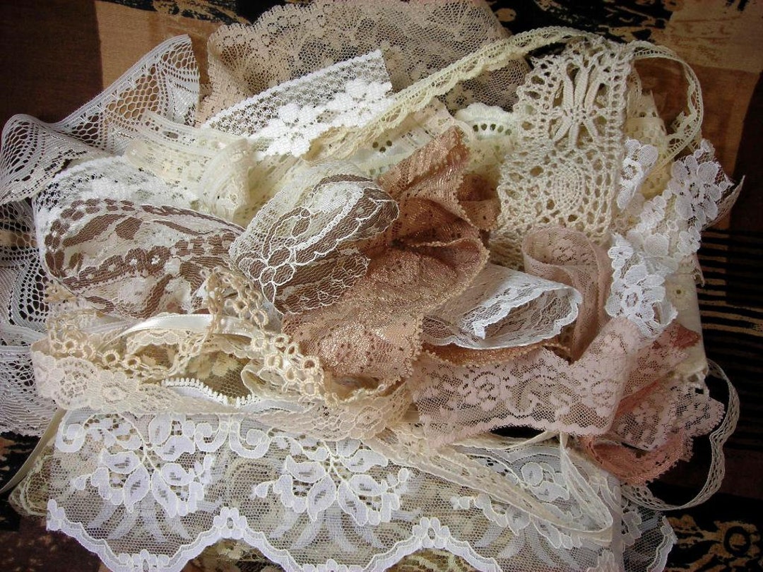 Vintage Lace Trim Bundle: 3+ Yards Shabby Chic Embellishments - Etsy