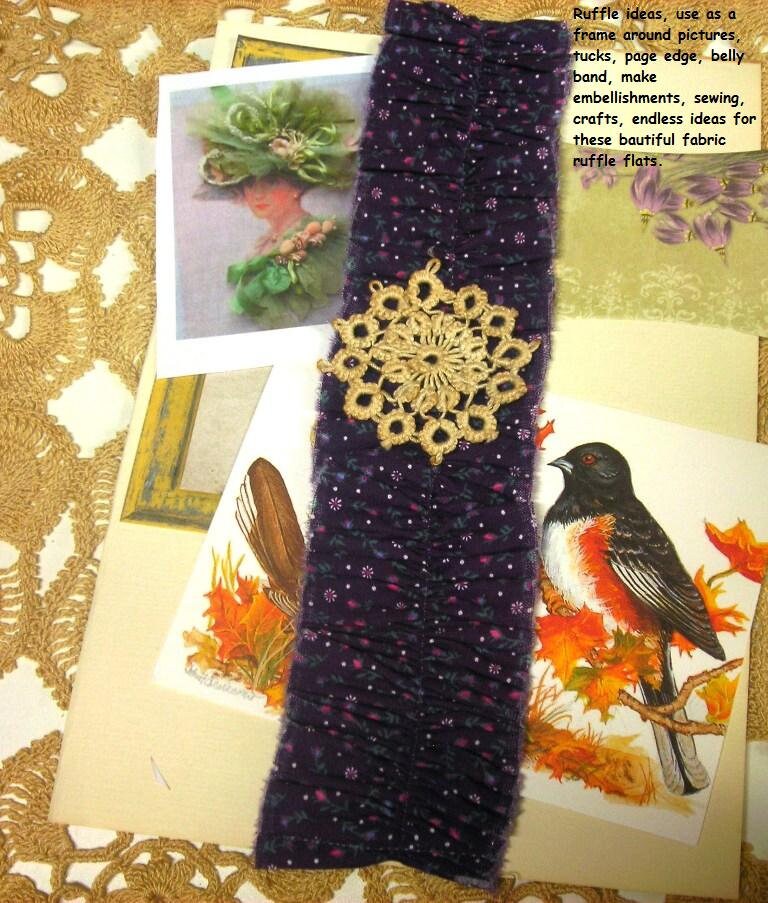 10 Ruffles Junk Journal Embellishments Belly Band Sewing - Etsy