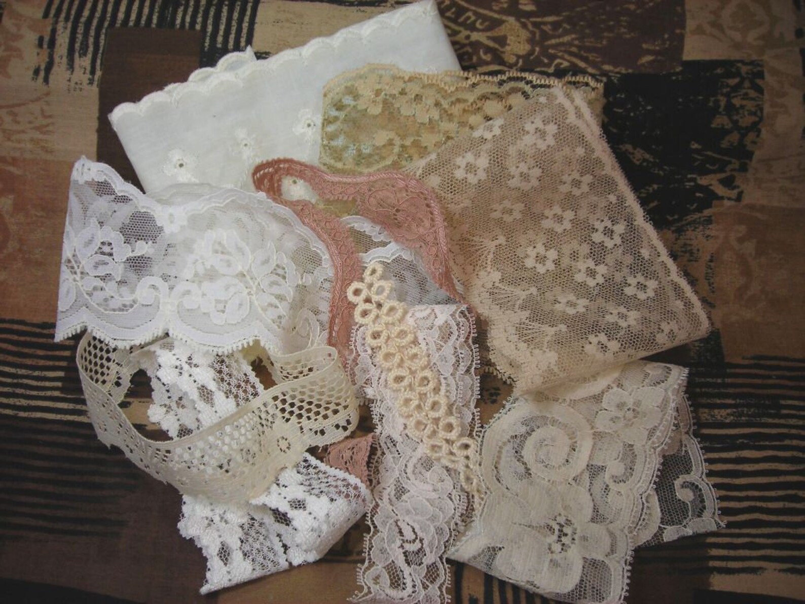 Vintage Lace & Tatting Trim Bundle: 5 Yards Shabby Chic Embellishments ...