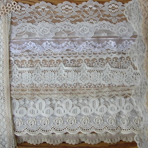 Vintage Lace Tatting Trim Bundle Grab Bag Junk Journal Supplies Slow ...