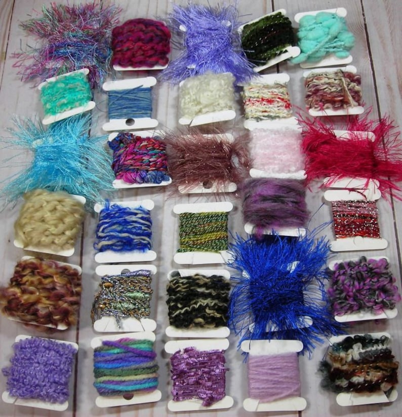 Novelty Fiber Art Yarn Grab Bag: Embellishments for Weaving, Junk ...