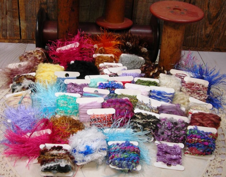 Novelty Fiber Art Yarn Grab Bag: Embellishments for Weaving, Junk ...
