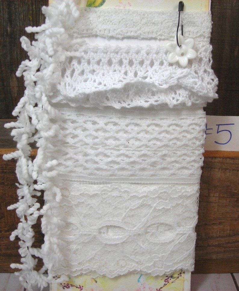 White Vintage Lace Trim Embellishment: Junk Journal Supplies - Etsy