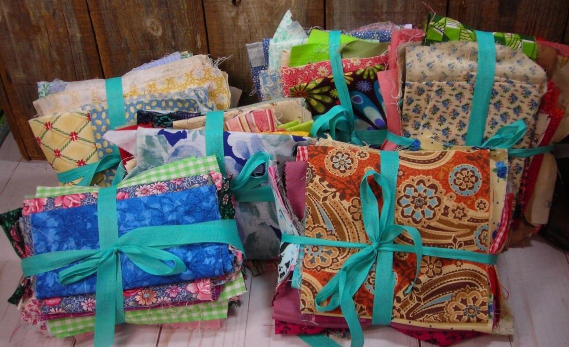 Scrap Fabric Bundle Grab Bag Cotton Quilting Sewing Junk - Etsy