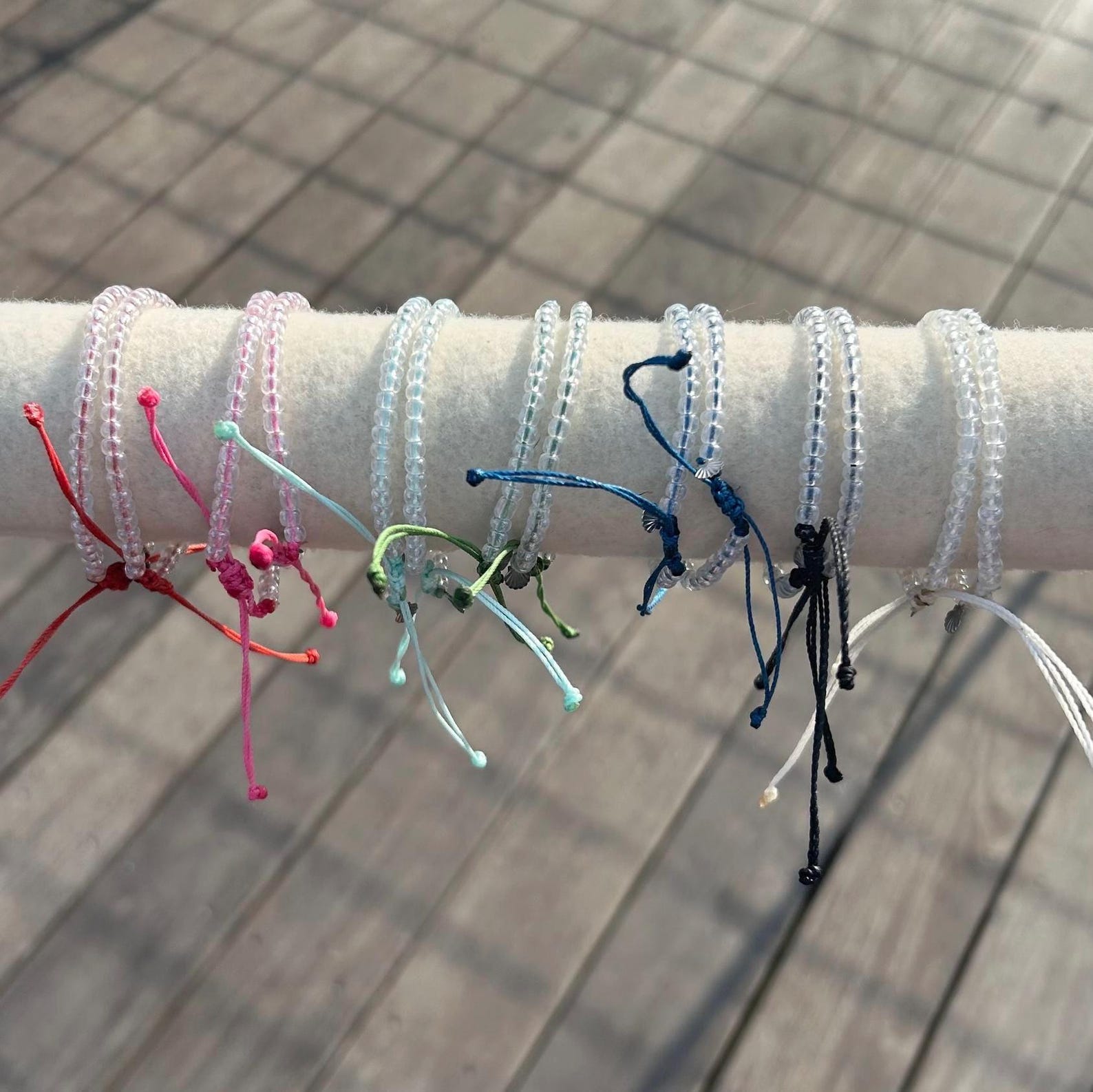 Clear Bead Wax Cord Bracelets - Etsy
