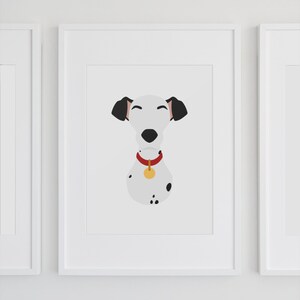 PONGO | Dog Minimalist Print | Portrait | Poster | Printable Wall Art ...