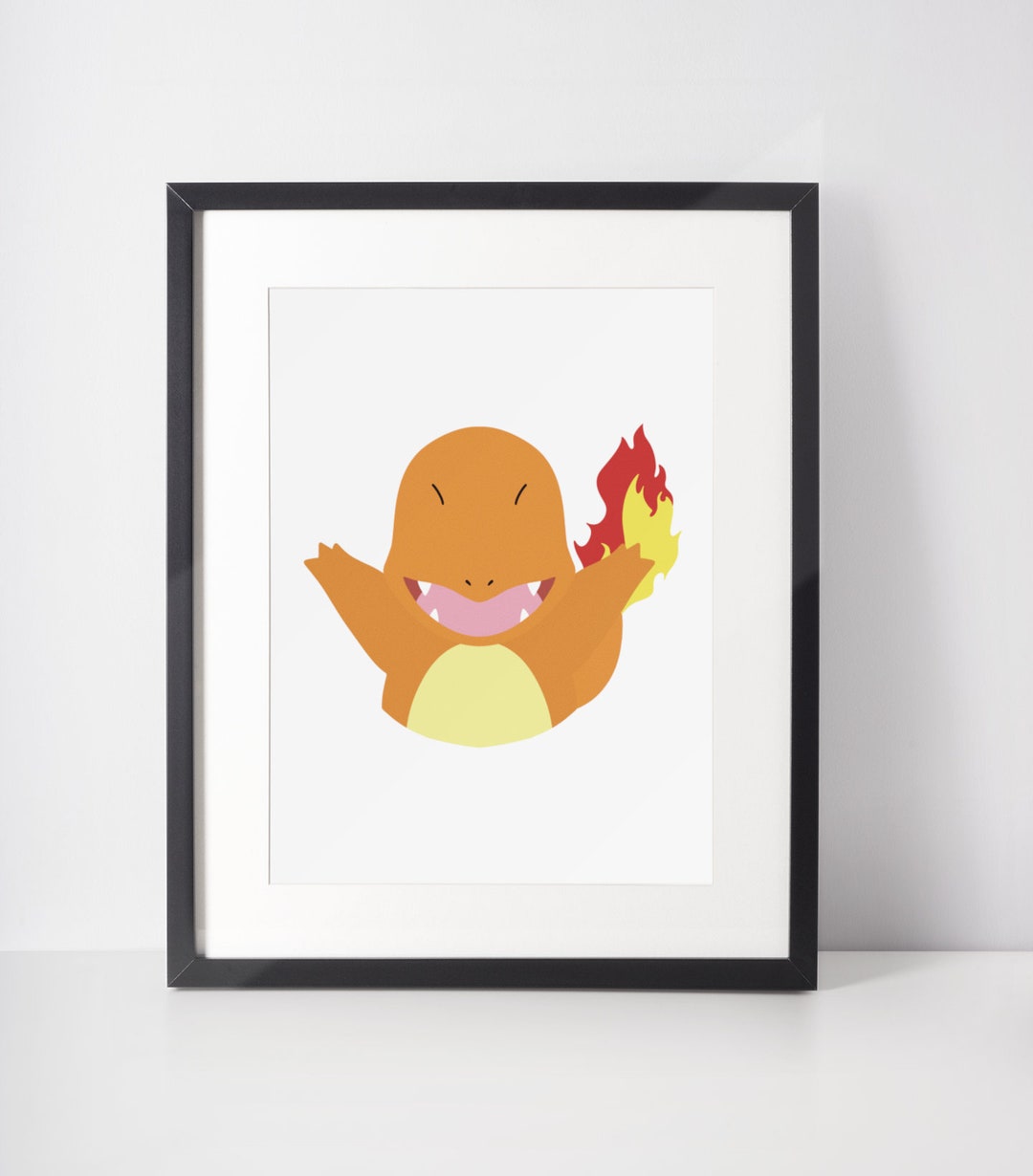 CHARMANDER | Minimalist Print | Portrait | Poster | Printable Wall Art ...