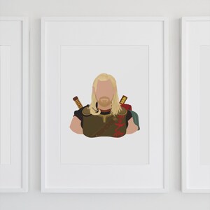 THOR | Minimalist Print | Portrait | Poster | Printable Wall Art ...